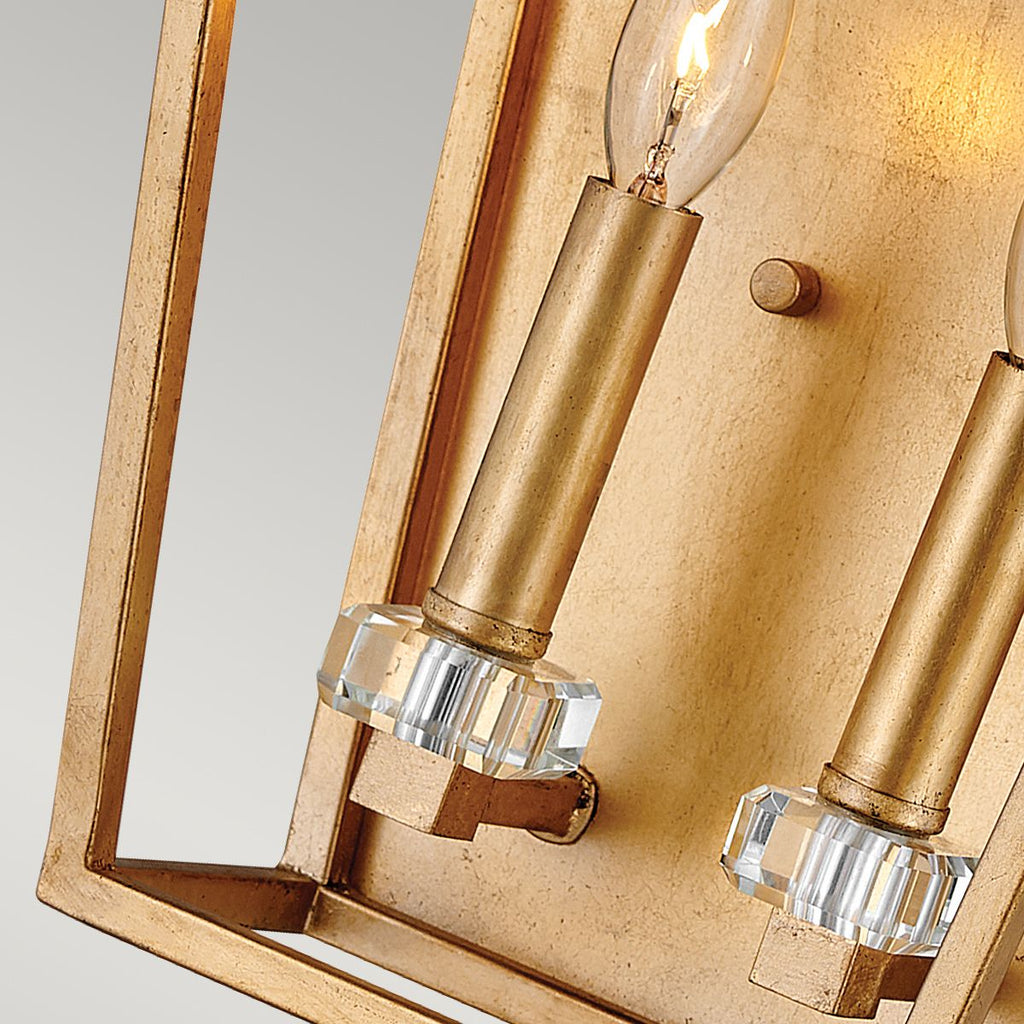 Quintiesse Stinson 2 Light Wall Light Distressed Brass Decolight LTD ...