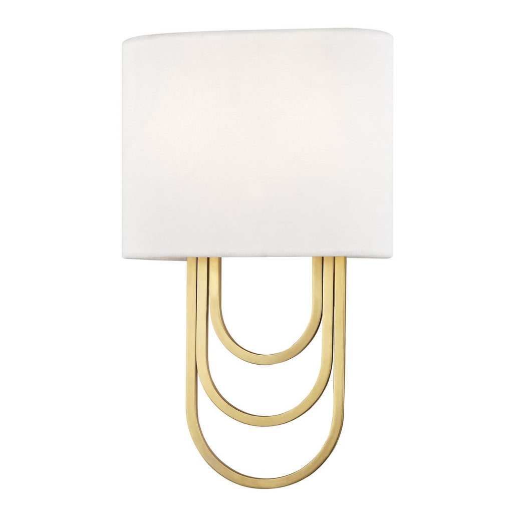 Mitzi Lighting Farah Aged Brass Wall Light - Decolight Ltd