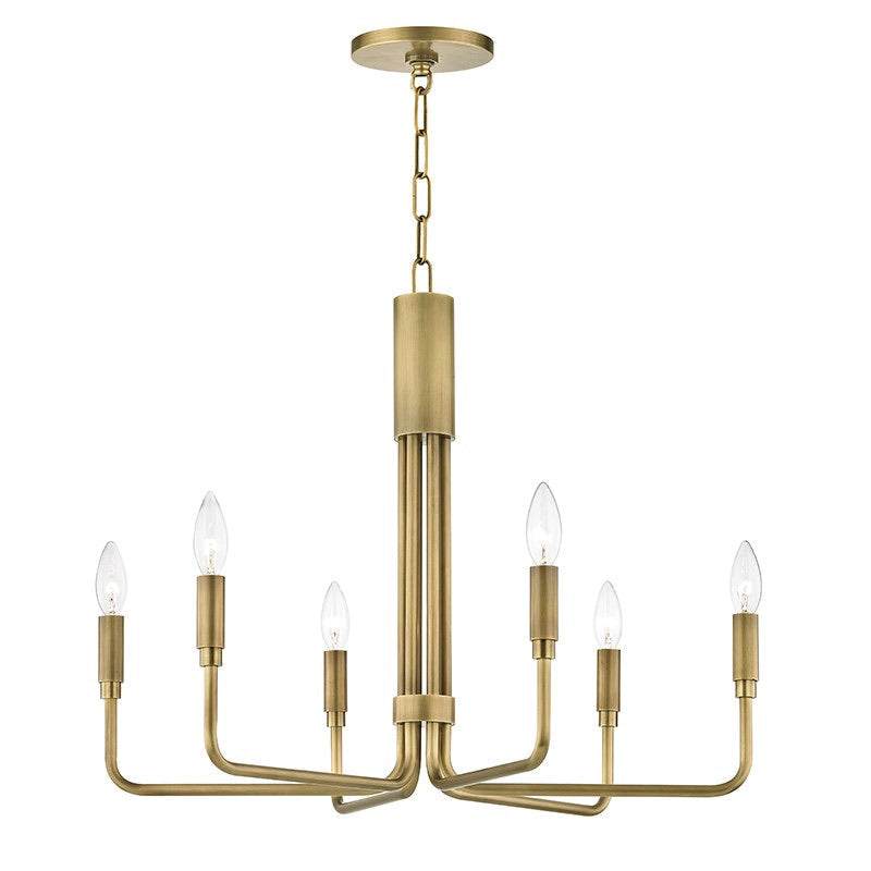 Mitzi Lighting Brigitte 6 light Ceiling Light Aged Brass– Decolight Ltd